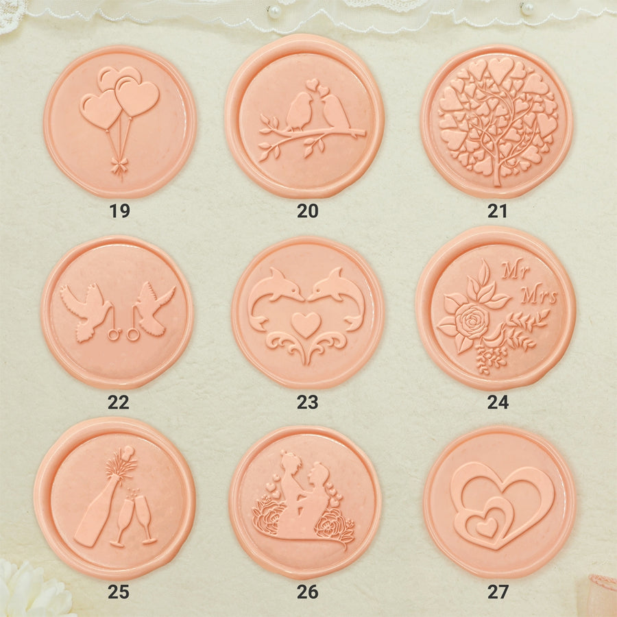 Exquisite Wedding Symbol Wax Seal Stamp (27 Designs) for Personalized ...