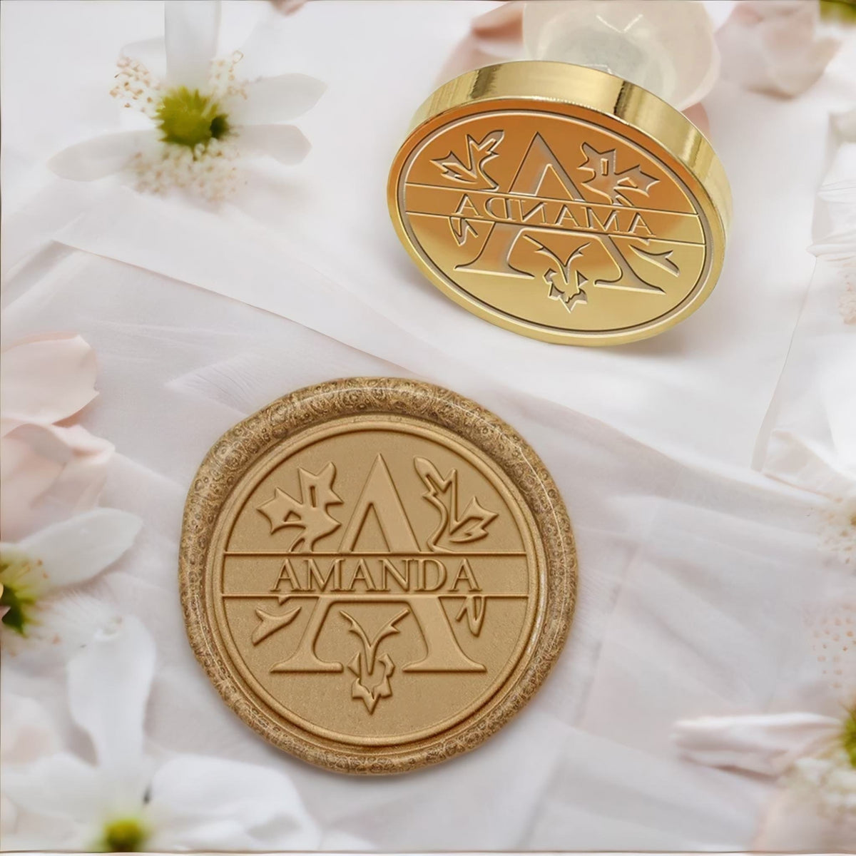 Custom Capital Letter Name Wax Seal Stamp - 26 Alphabet Design with ...