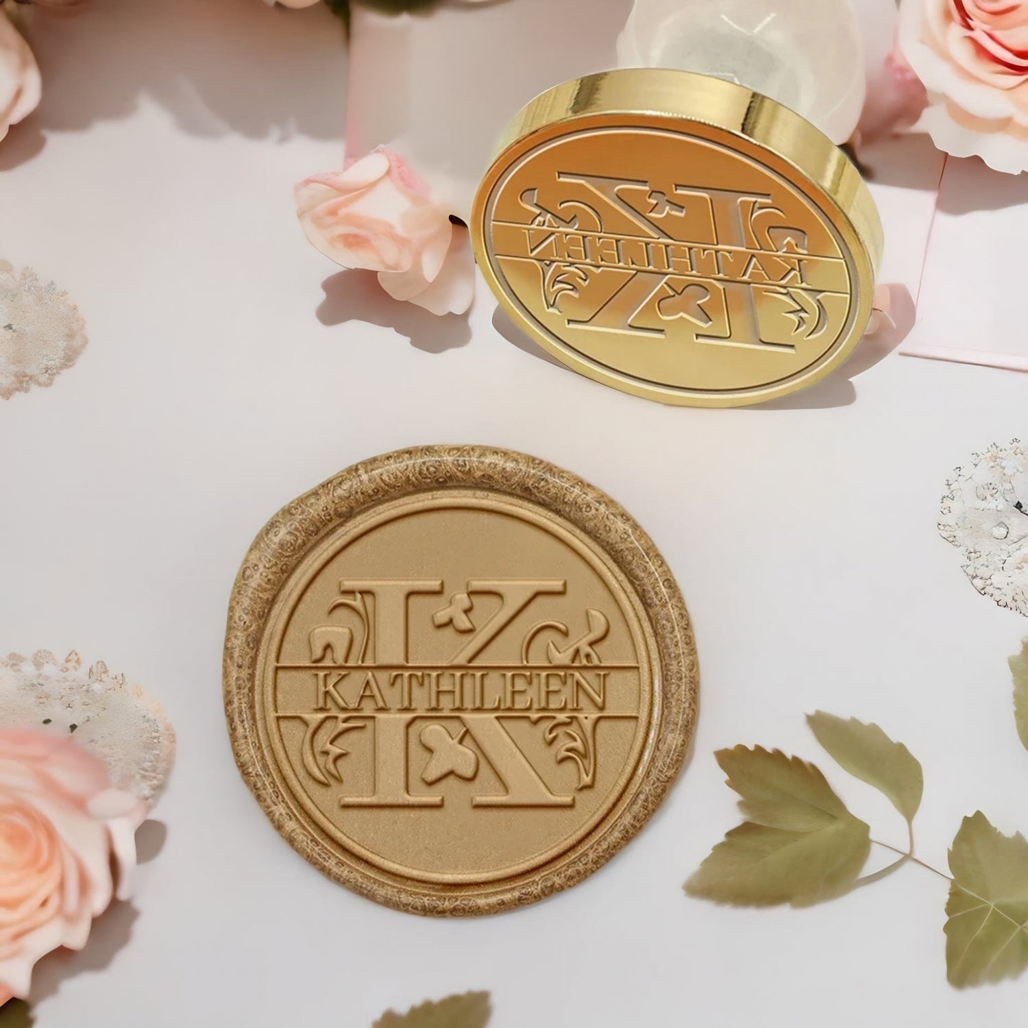 Custom Capital Letter Name Wax Seal Stamp - Letter K: Personalized ...