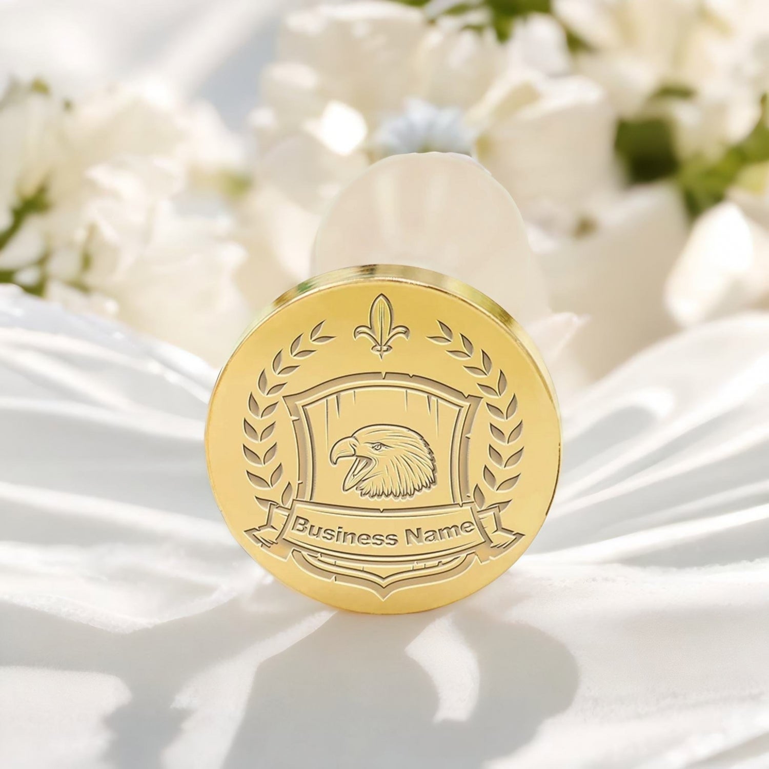 Custom Eagle Crest Wax Seal Stamps with Family, Business Logos - High ...