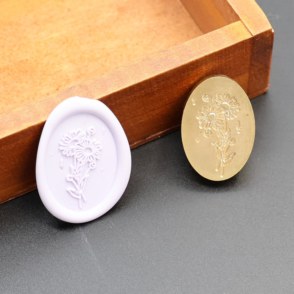 Oval Fully Customized Wax Seal Stamp with Your Own Artwork | AMZDeco.com