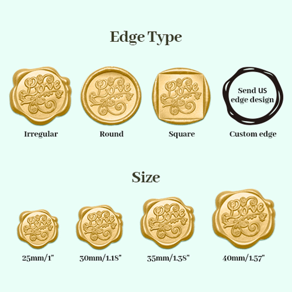 Fully Customized Self Adhesive Wax Seal Stickers with Your Own Artwork