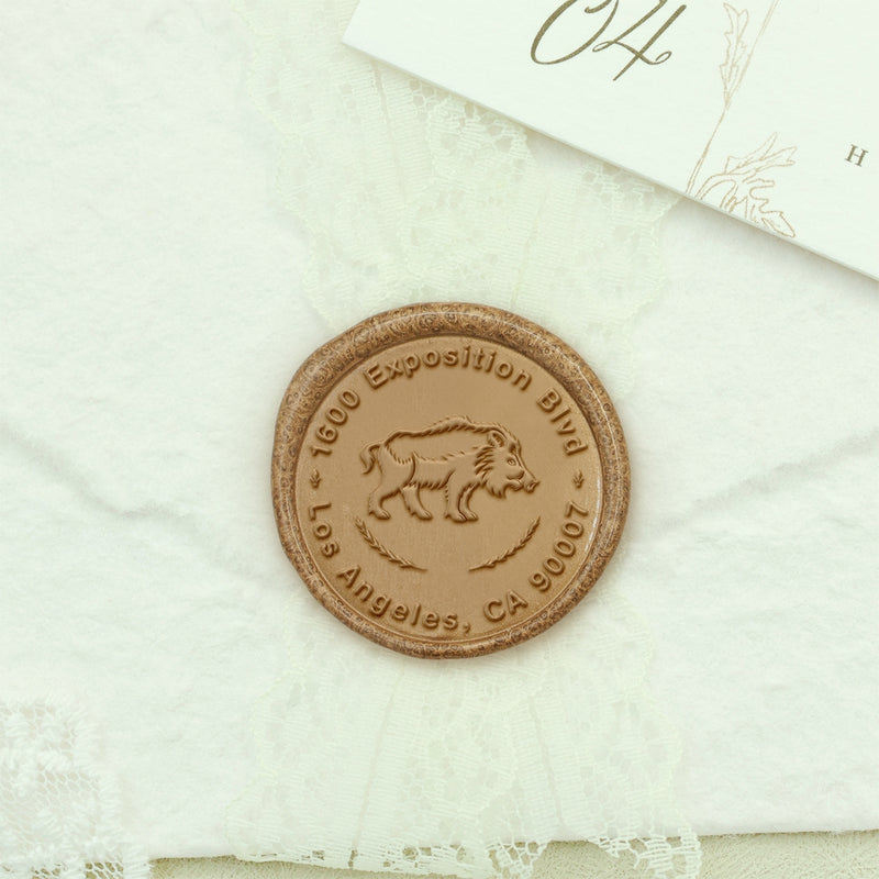 Wildlife Impressions Custom Wild Boar Address Wax Seal Stamp ...