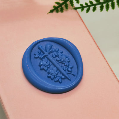 Sword with Roses Wax Seal Stamp - Invitation｜AMZ Deco