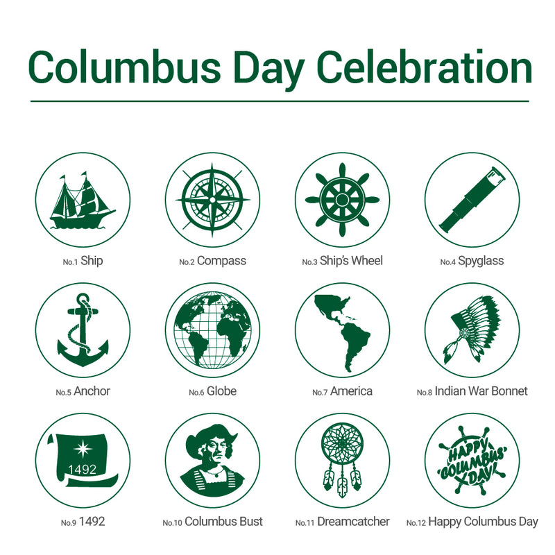 Columbus Day Wax Seal Stamp - Anchor, Ship Wheel & Ship | AMZDeco.com